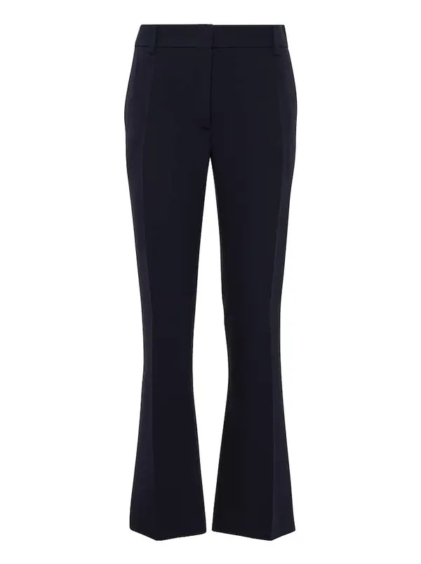Valentino Garavani Cady Couture High-rise Flared Pants - Blue