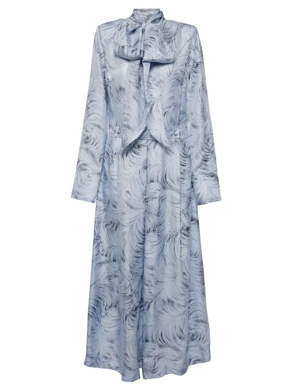 Stella McCartney Printed Silk Maxi Dress - Blue
