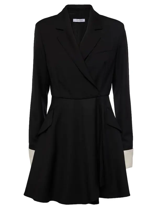 Max Mara Sella Virgin Wool Shirt Dress - Black