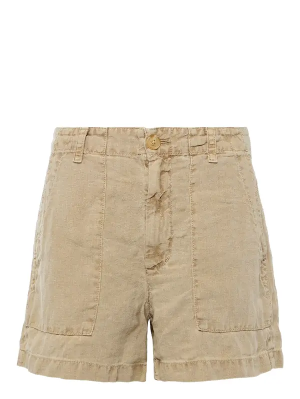 Velvet By Graham & Spencer Fallon Linen Shorts - Brown