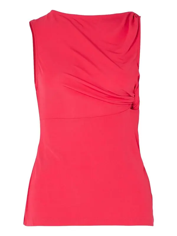 Christopher Esber Gesine Asymmetric Ruched Jersey Top - Papaya