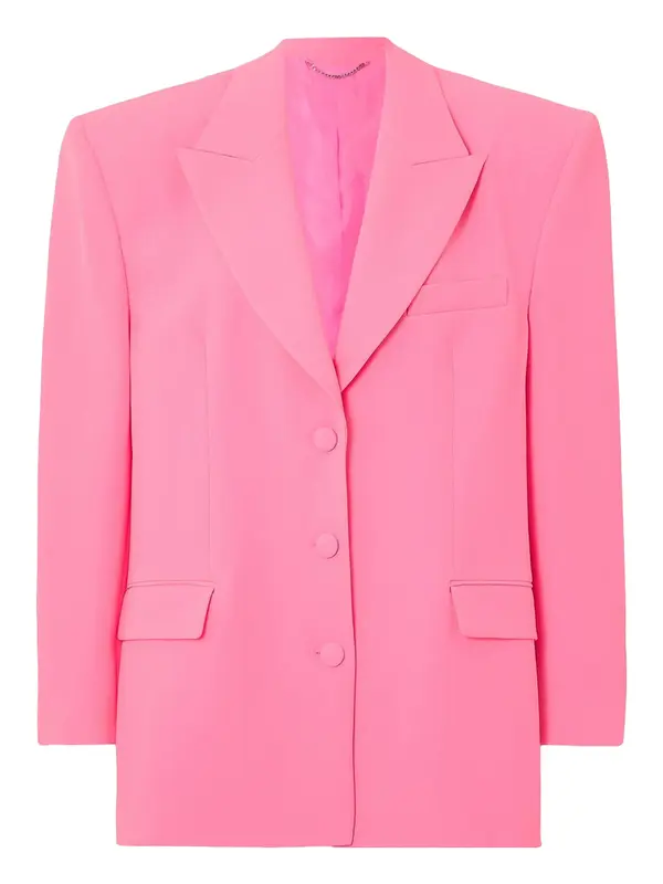 Magda Butrym Oversized Silk-blend Crepe Blazer - Bubblegum