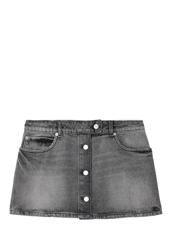 COURREGES Trucker Denim Mini Skirt - Gray