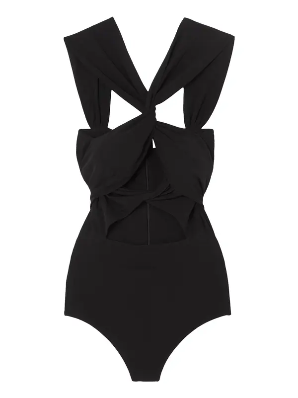 Magda Butrym Twist-front Cutout Bodysuit - Black