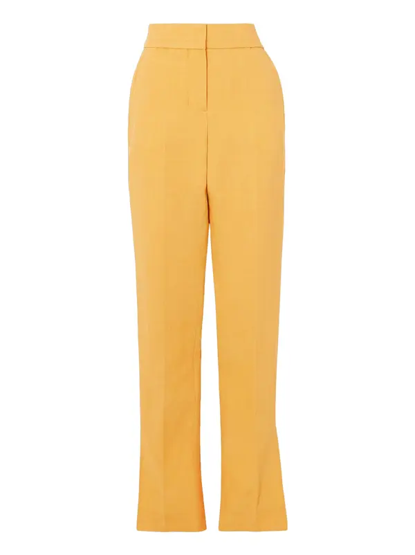 Jacquemus Tibau Linen-blend Straight-leg Pants - Yellow