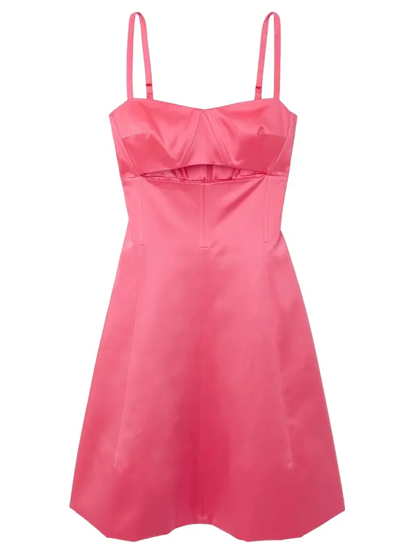 Patou Cutout Cotton-blend Satin Mini Dress - Pink