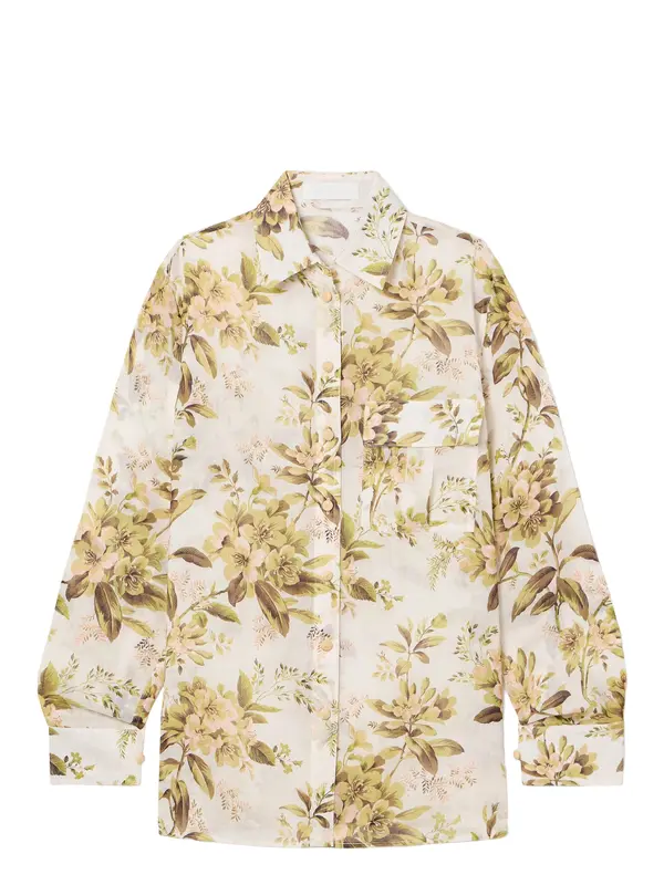 Zimmermann Golden Floral Ramie Shirt - Multi