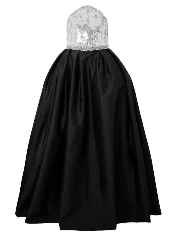 Sabina Bilenko Crystal-embellished Sequined Gown - Black