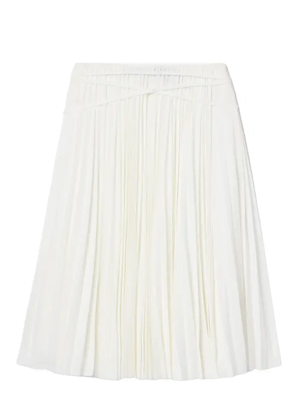 Proenza Schouler Margo Tie-detailed Pleated Gauze Midi Skirt - White