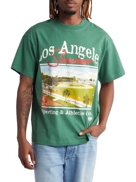 ID SUPPLY CO La Sporting Club Graphic T-shirt - Green