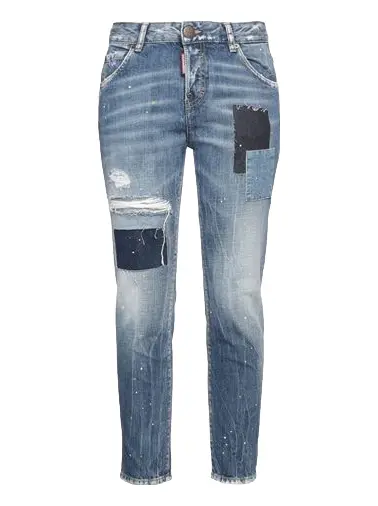 Dsquared2 Tapered Jeans With Patchwork - Blue