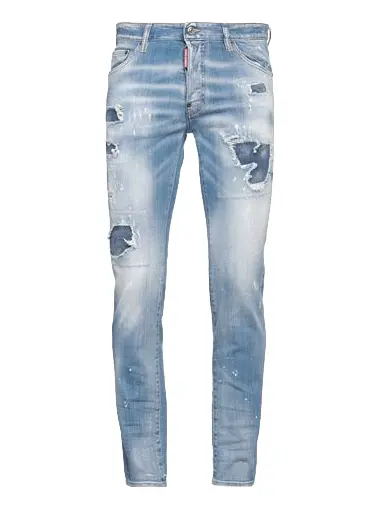 Dsquared2 Tapered Fit Jeans With Distressed Detail - Blue