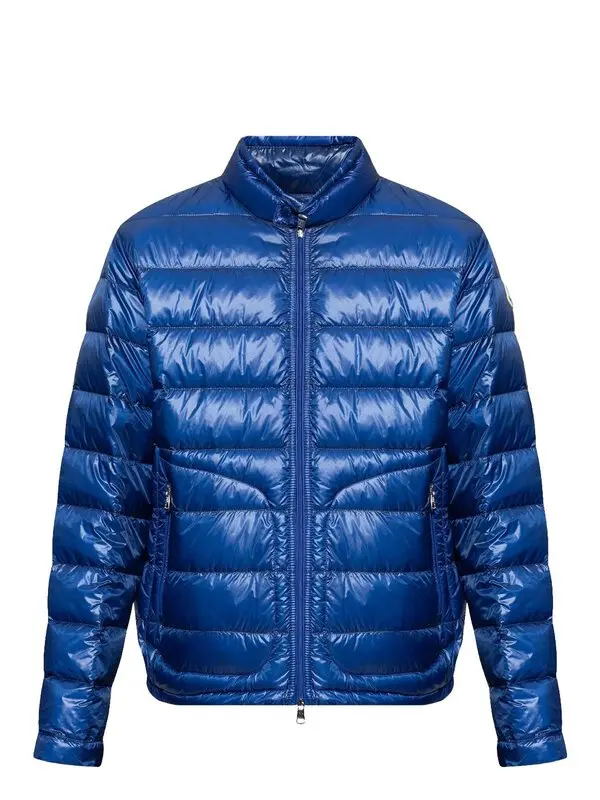 Moncler Metallic Finish Down Jacket - Blue