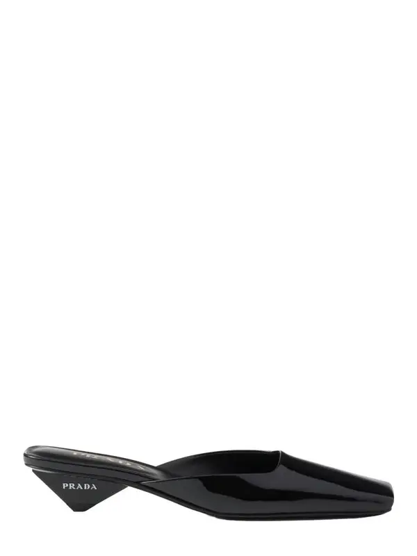 Prada 35mm Patent Leather Mules - Black