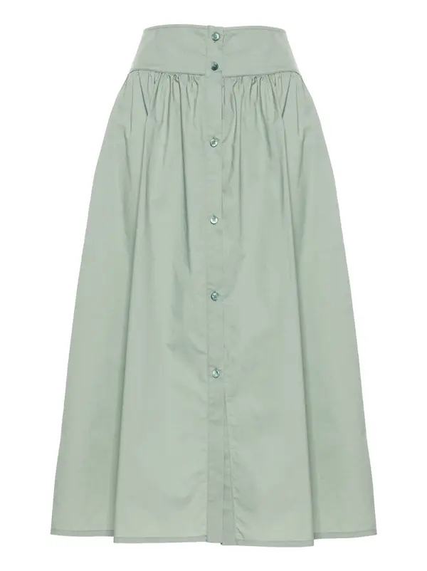 Woolrich Poplin Midi Skirt - Green