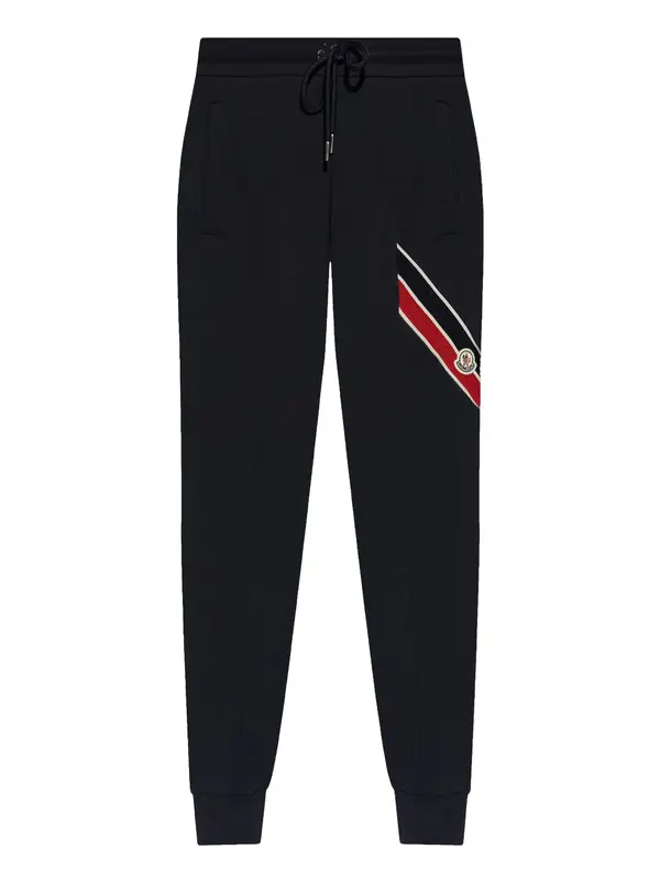 Moncler Side Logo Patch Jogging Trousers - Blue