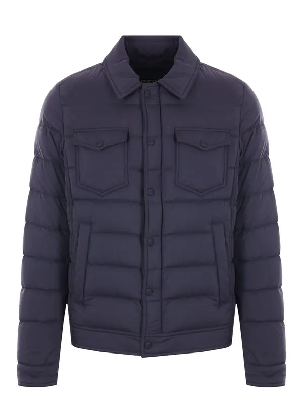 Herno Classic-collar Down Jacket - Blue