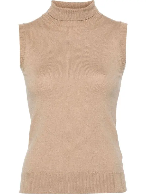 Sportmax Ardenza Roll-neck Vest - Neutrals