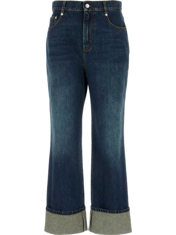 Alexander McQueen Straight-leg Mid-rise Jeans - Blue