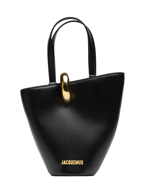 Jacquemus Le Petit Bambola Leather Tote - Black