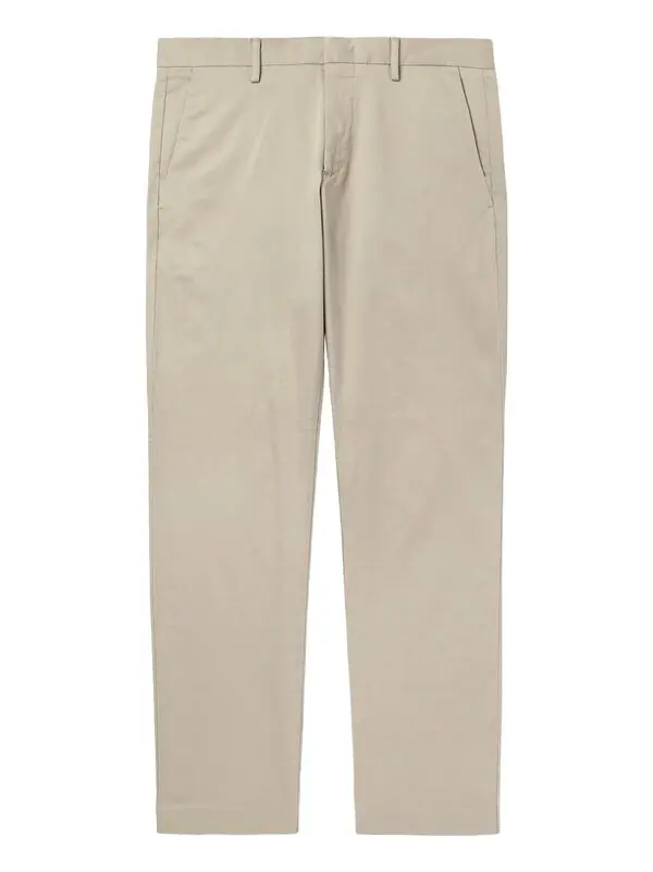 Nn07 Theo 1420 Tapered Organic Cotton-blend Twill Chinos - Neutrals