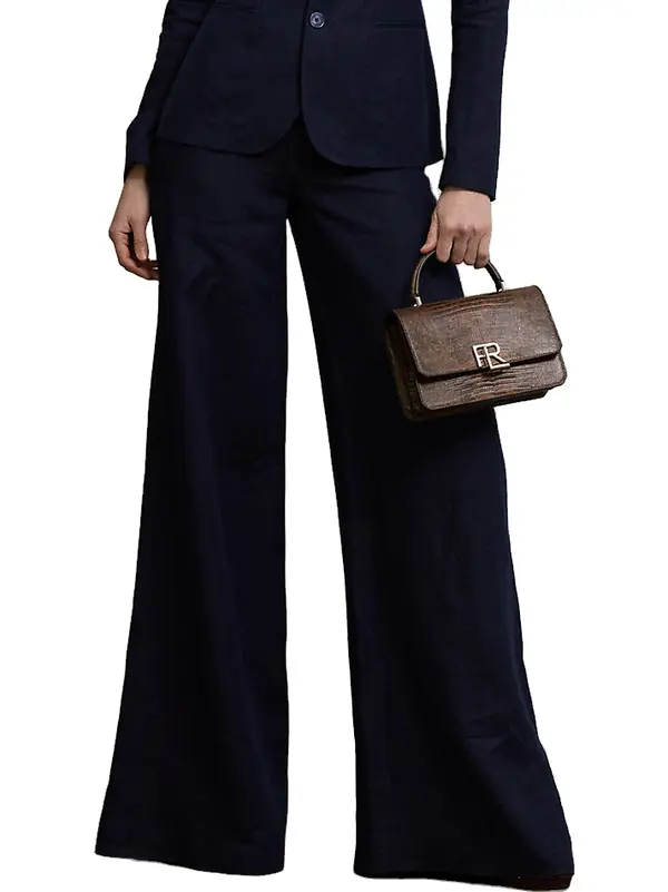 Ralph Lauren Daria Linen Wide-leg Pant - Lux Navy