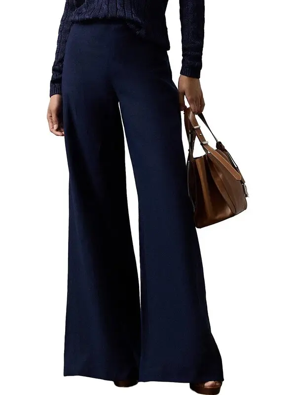 Ralph Lauren Daria Linen Wide-leg Pant - Lux Navy