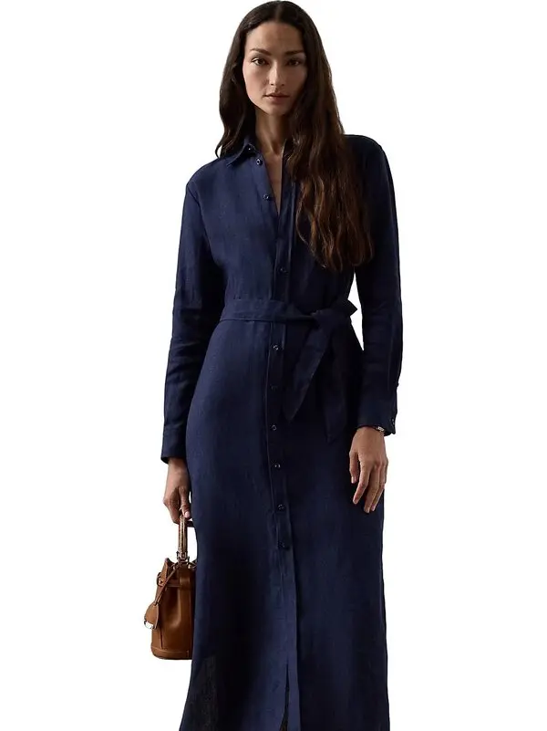 Ralph Lauren Vicki Linen Shirt Dress - Lux Navy