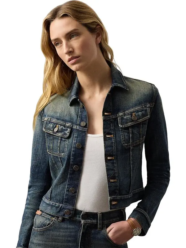 Ralph Lauren Rigby Denim Trucker Jacket - Telluride Indigo