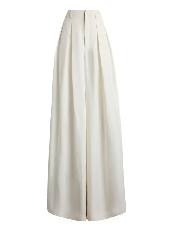Ralph Lauren Daria Washed Satin Wide-leg Pant - Lux Cream