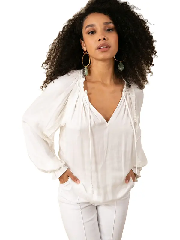 Hale Bob Remington Pleated Top - Neutral