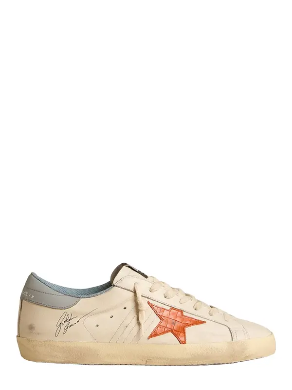 Golden Goose Super-star Distressed Sneakers - White