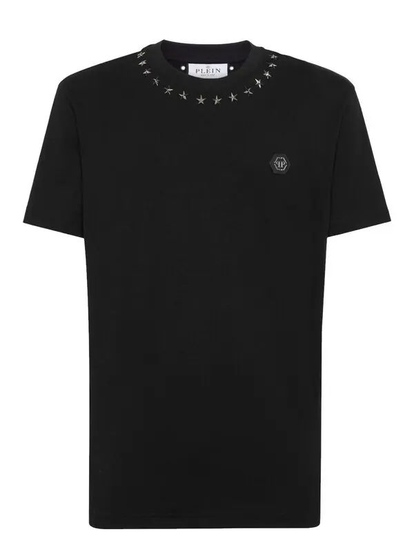 Philipp Plein Logo-appliqué Cotton T-shirt - Black
