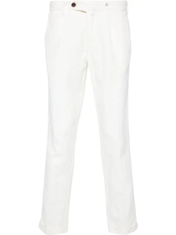 MYTHS Zeus Slim-cut Chino Trousers - White