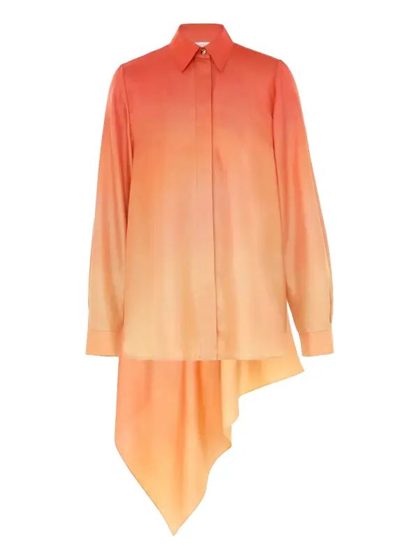 Zimmermann Tranquility Asymmetric Shirt - Orange