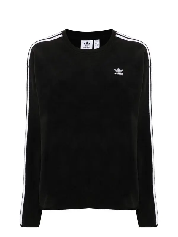 Adidas 3-stripes Polar Fleece Sweatshirt - Black
