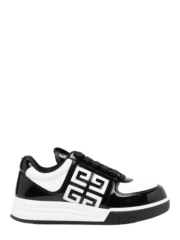 Givenchy 4g-motif Leather Sneakers - Black