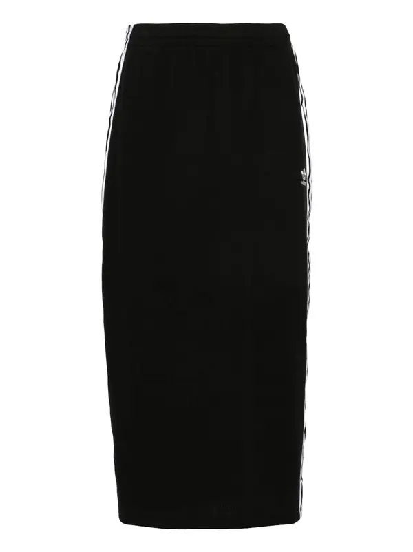 Adidas 3-stripes Ribbed Pencil Skirt - Black