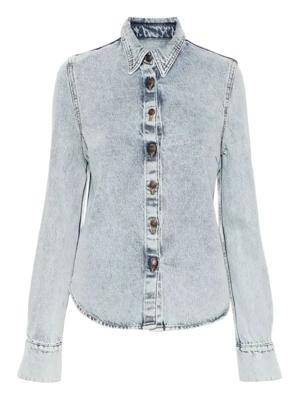 Magda Butrym Long-sleeve Denim Shirt - Blue