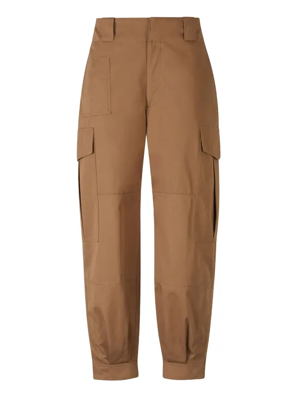Alexander McQueen Cotton Cargo Trousers - Brown
