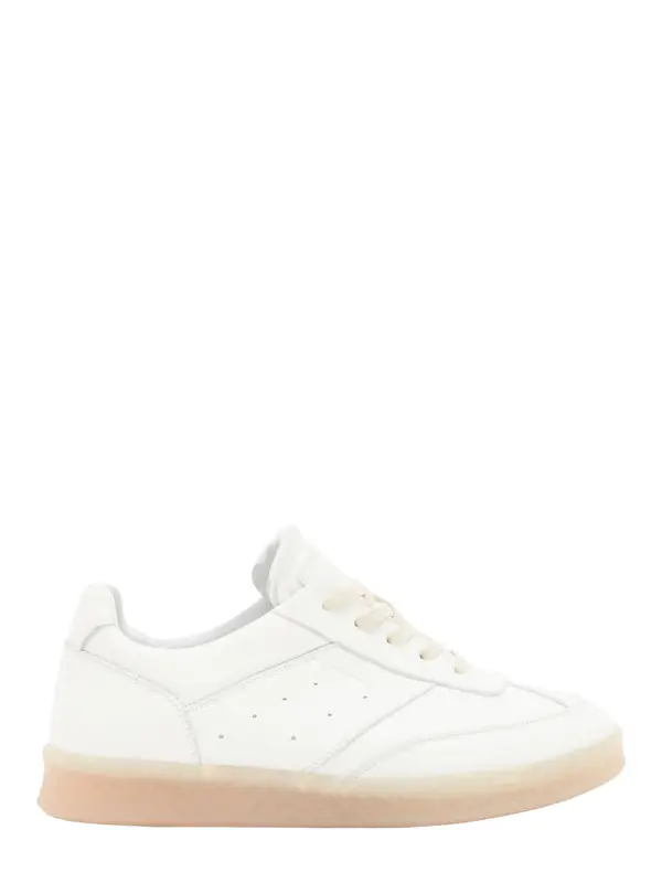 MAISON MARGIELA Stitch-logo Leather Sneakers - White