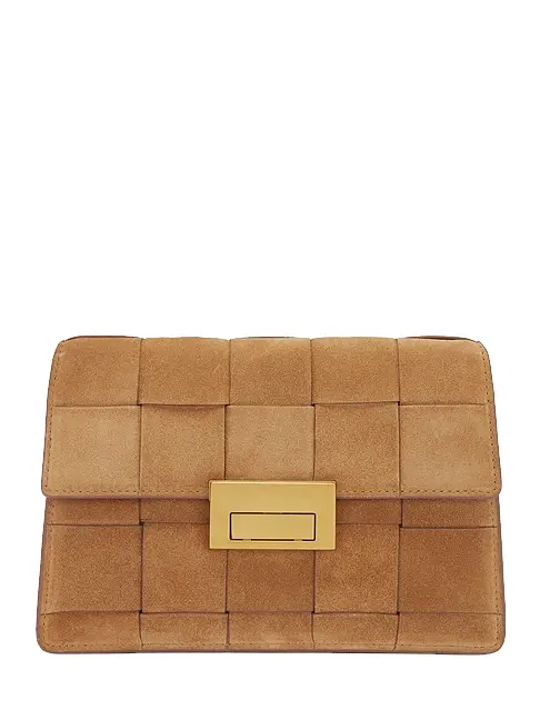 LOEFFLER RANDALL Delphine Leather Clutch - Toffee