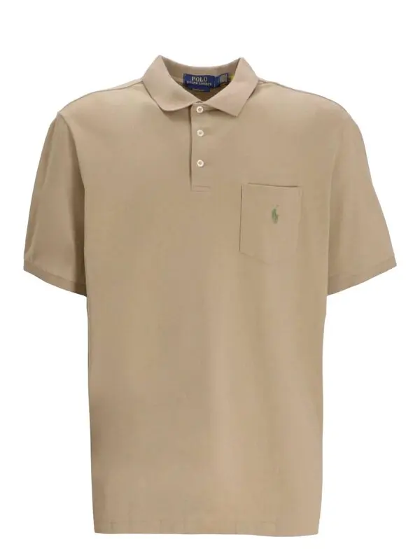Polo Ralph Lauren Logo-embroidered Cotton Polo Shirt - Neutrals