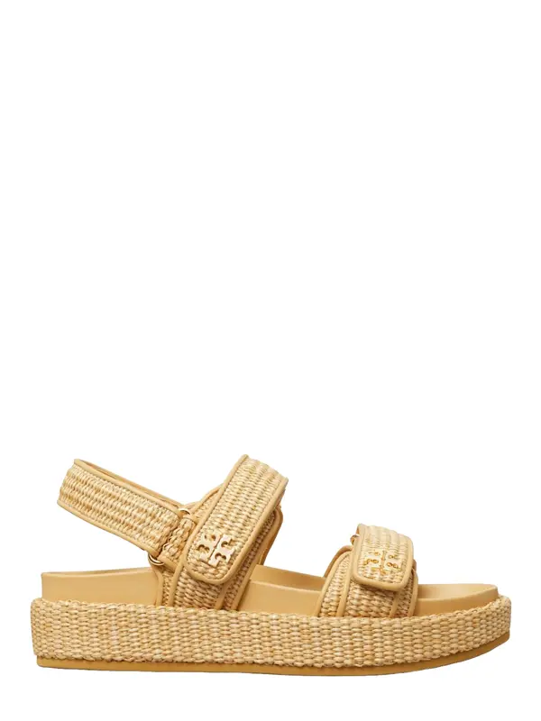 Tory Burch Kira Sport Raffia Sandals - Neutrals