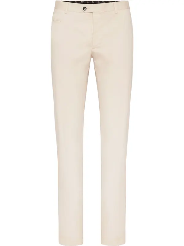 BILLIONAIRE Slim Fit Trousers - Neutrals
