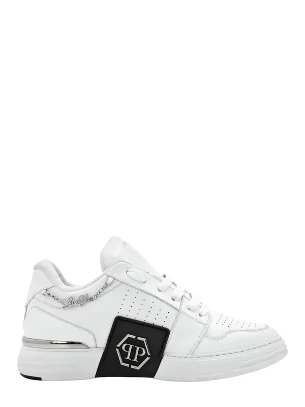 Philipp Plein Royal Street Leather Sneakers - White