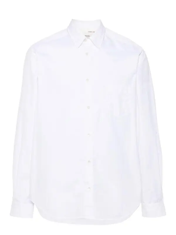 Isabel Benenato Long-sleeve Poplin Shirt - White
