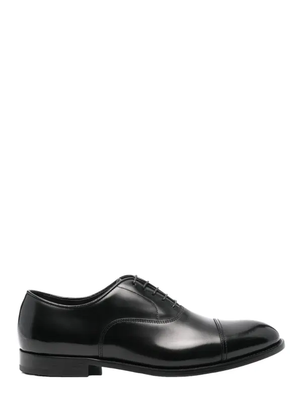 DOUCAL'S Leather Oxford Shoes - Black
