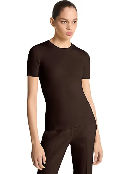 Michael Kors Cashmere Short-sleeve Sweater - Brown