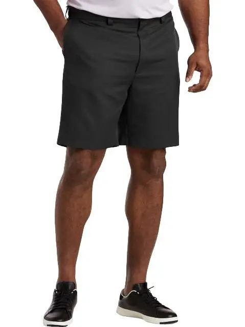 OAK HILL BY DXL Microfiber Waist-relaxer Shorts - Black